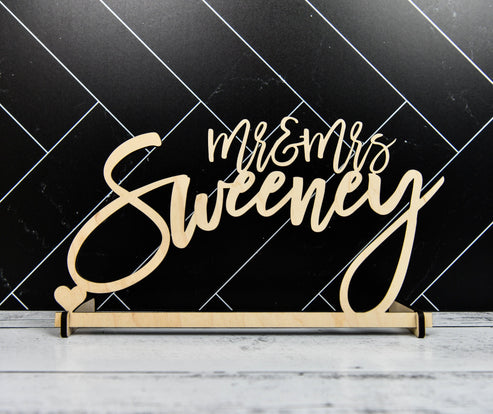 Custom Mr & Mrs Last Name Wedding Sign: Sweetheart Table Decor ...